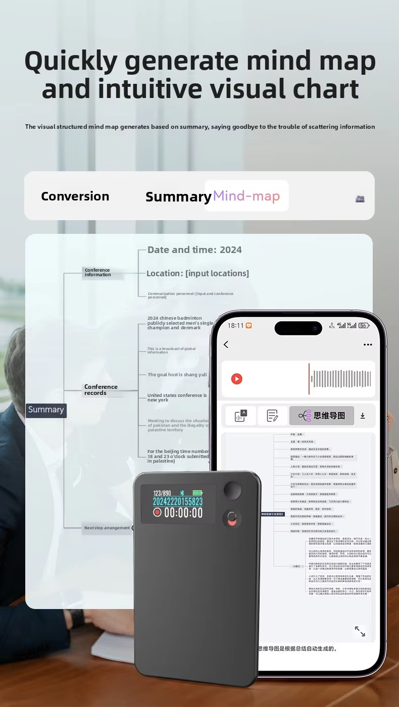AI Voice Recorder 13 Entry Level with RGB Screen 300 Languages ...