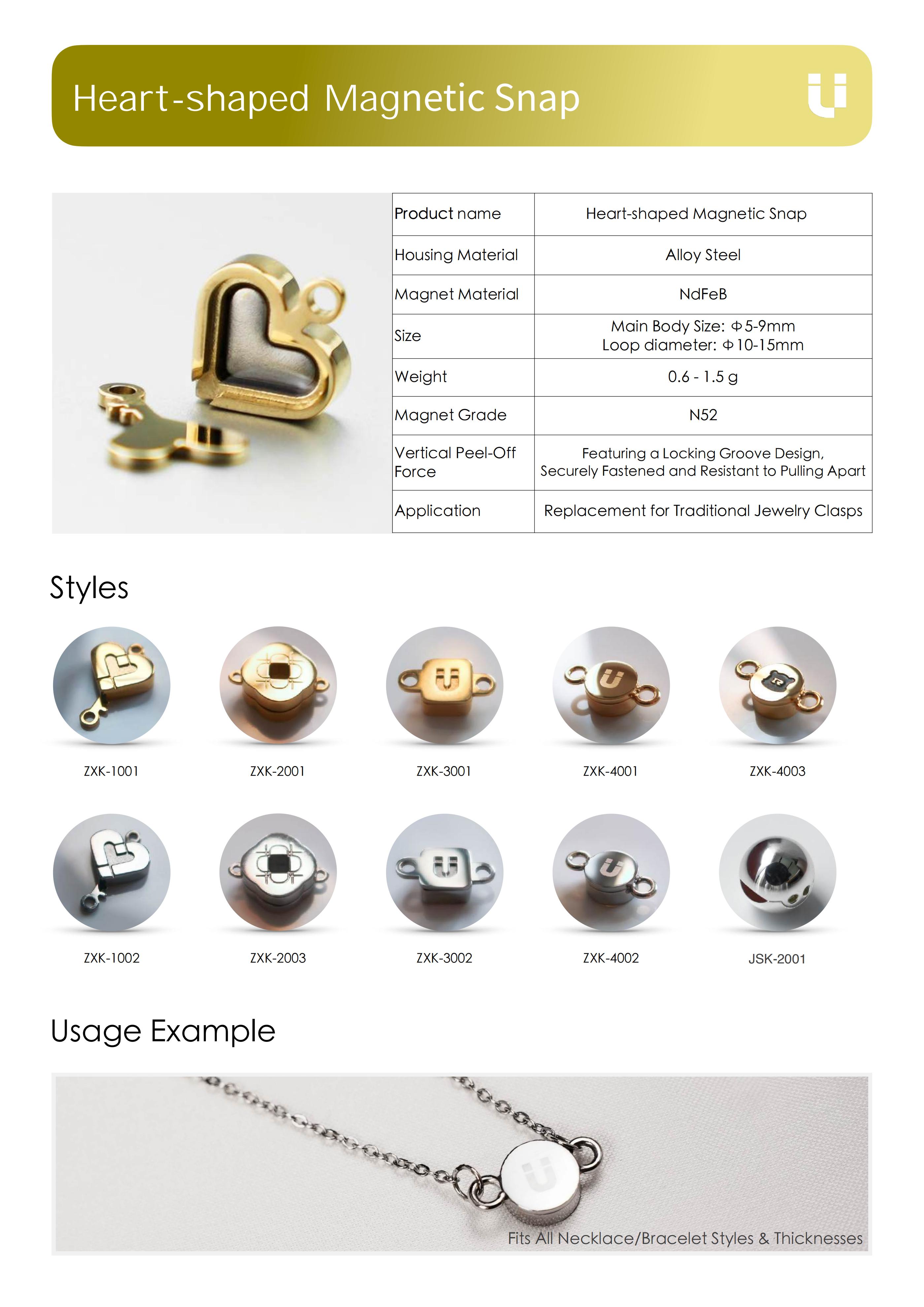 Heart-shaped Magnetic Snap-SoftMag™ | Magnetic Integration System for ...