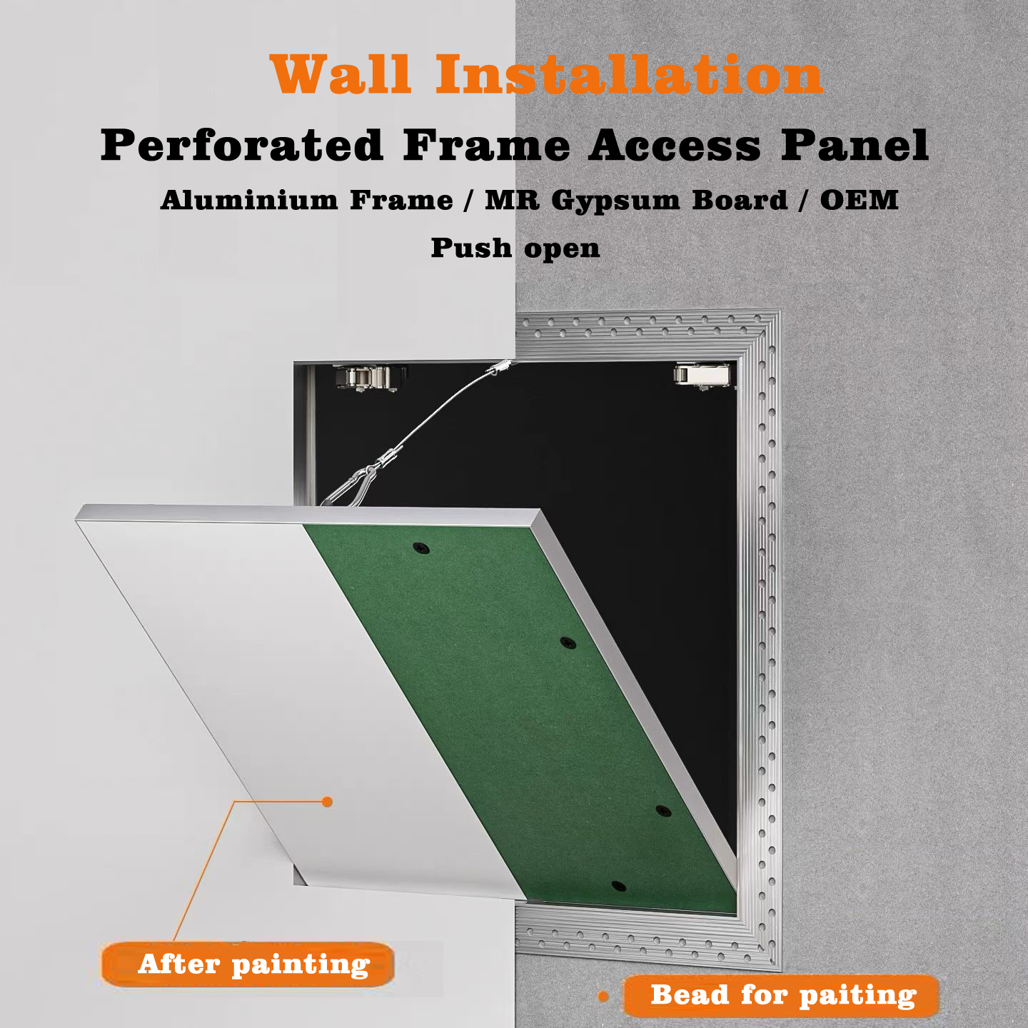 Perforated frame Access panel with round corner for ceiling install ...