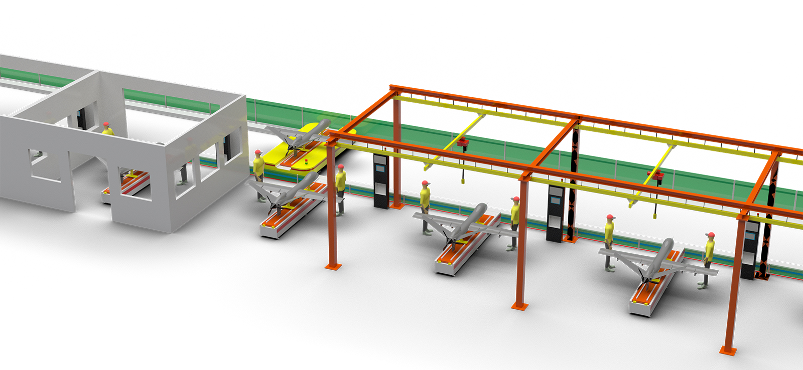 Fixed-wing drone production line FPV Assembly line