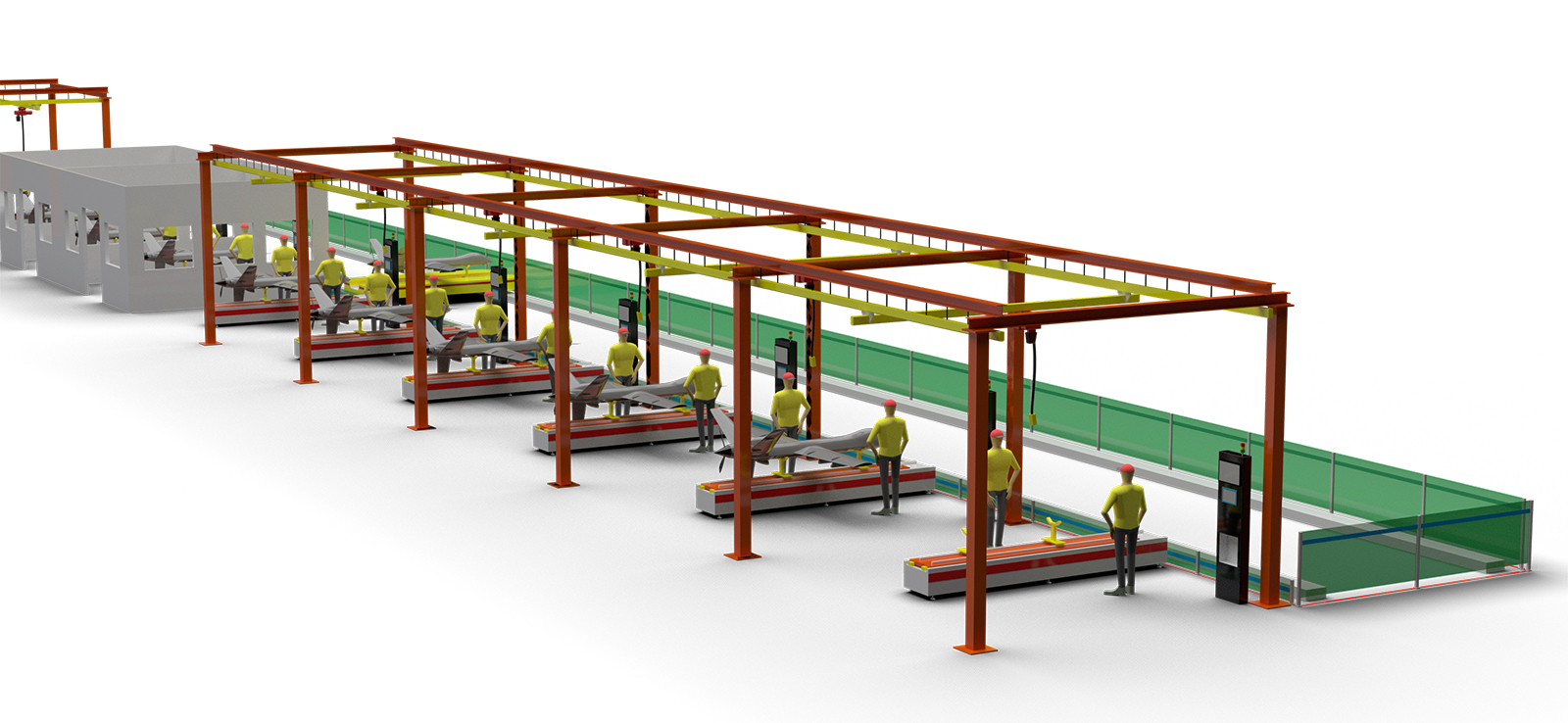 Fixed-wing drone production line FPV Assembly line