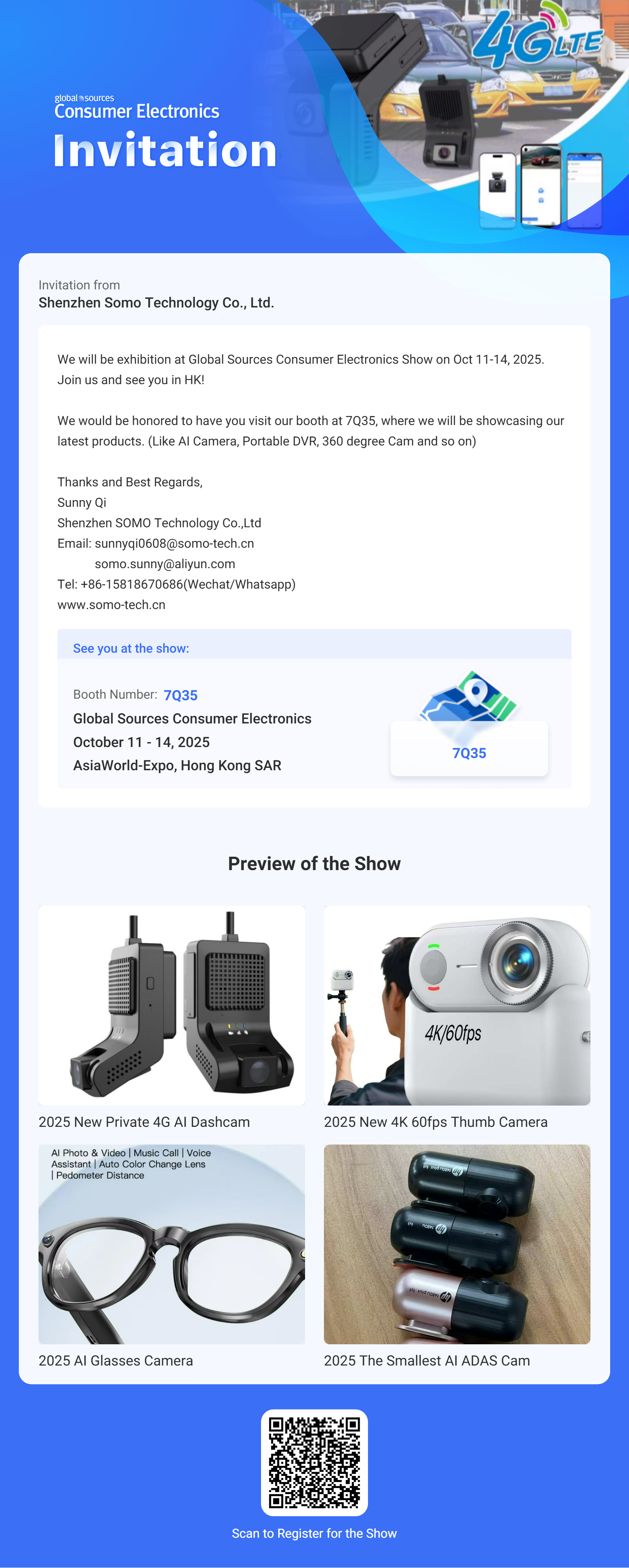 SOMO Dash Camera Action camera Factory