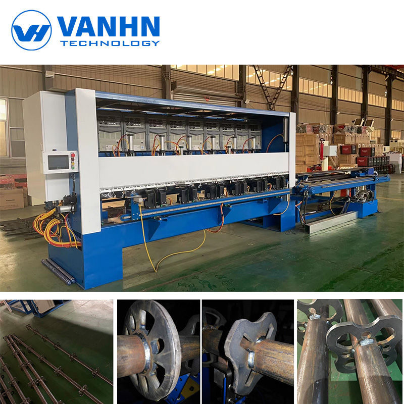 The intelligent production line for scaffolding welding equipment makes ...