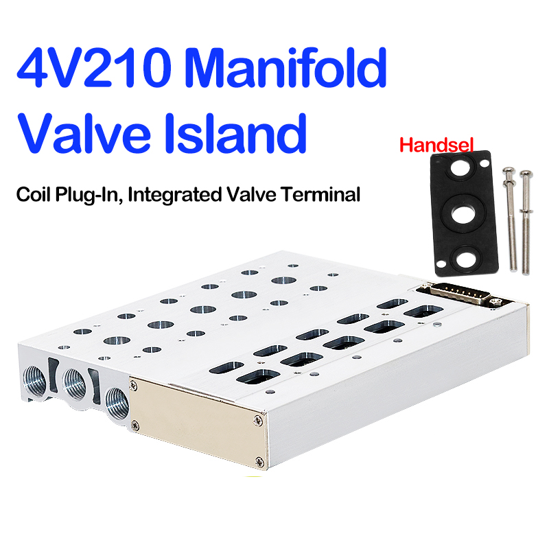 Pneumatic Solenoid Bus Valve Island Valve Plate Bottom F3-4V210M-04F ...