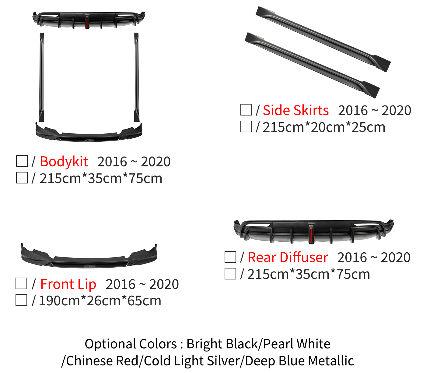 For 2016-2020 Tesla Model S Body Kit-Guangzhou Mengchi Automotive ...