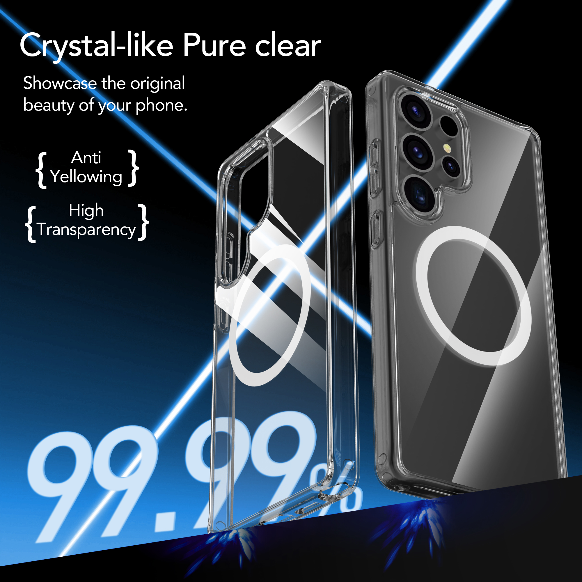 Yomii S25 Ultra: Sport Crystal Magsafe Case, Anti-Yellow, N52SH Strong ...